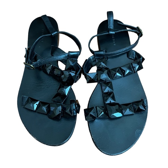 Jigsaw | Shoes | Jigsaw Embellished Sandals Leather Sole And Upper ...